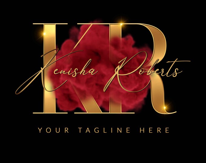 Rotes Aquarell Logo, Rotes Rauch Logo, Beauty Logo, Signatur Logo ...