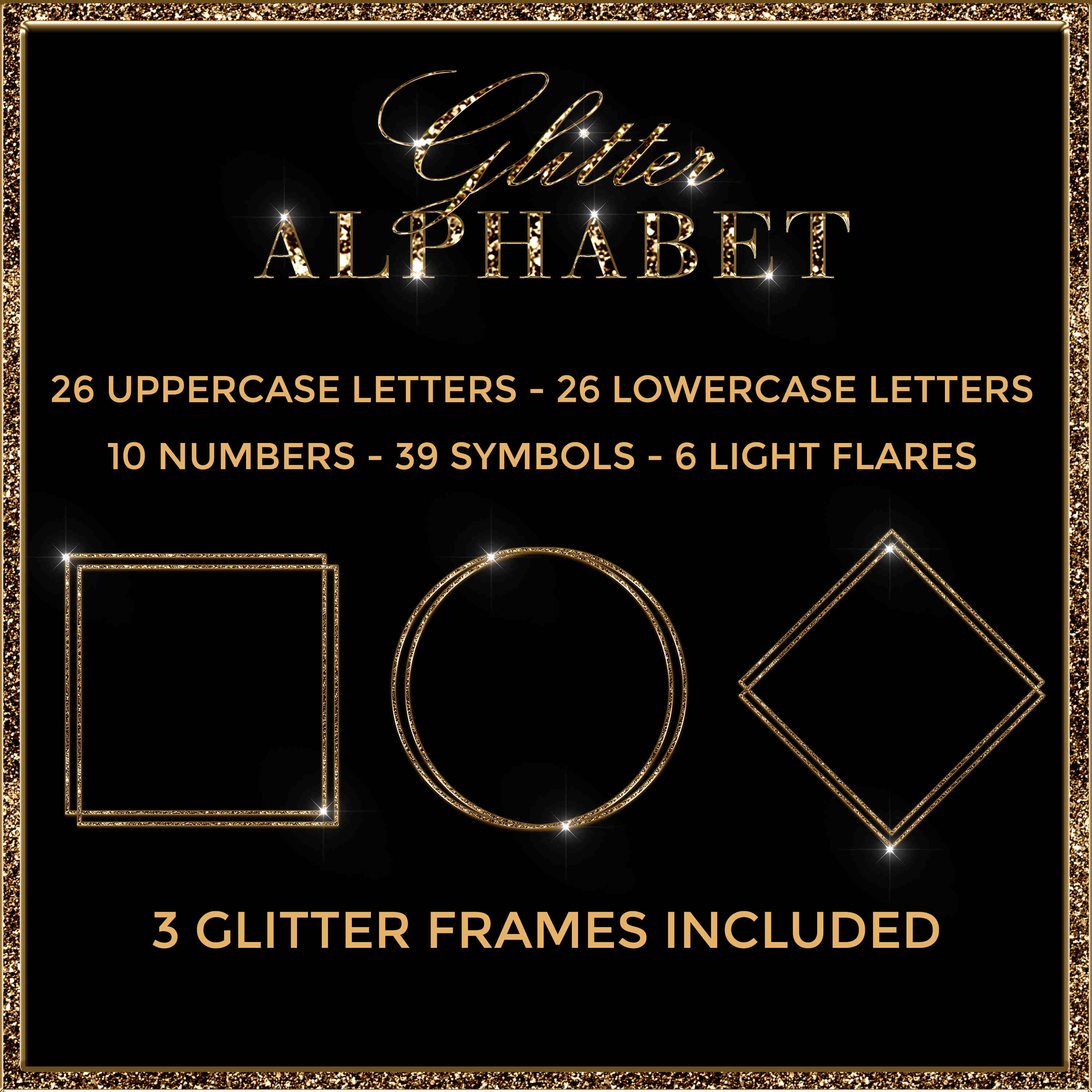 Gold Glitter Alphabet, Alphabet Clipart,metallic Letters,bling Letters ...