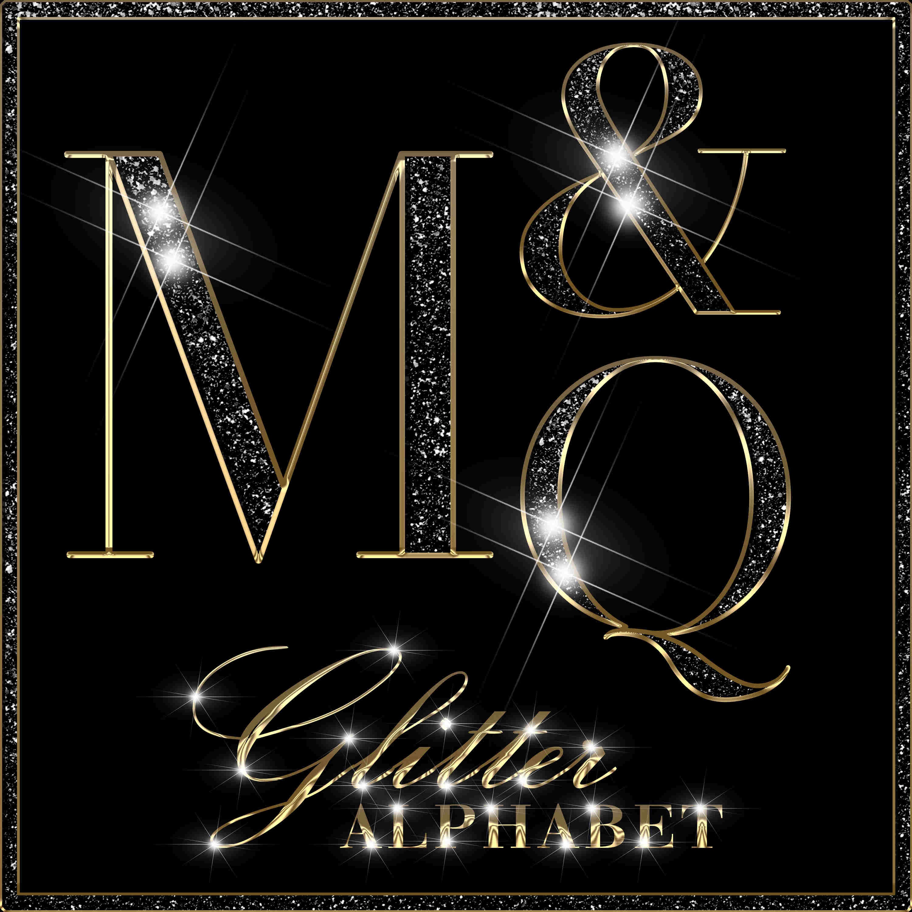 Black and Gold Glitter Alphabet PNG, Glam Alphabet, Diamond Letters ...