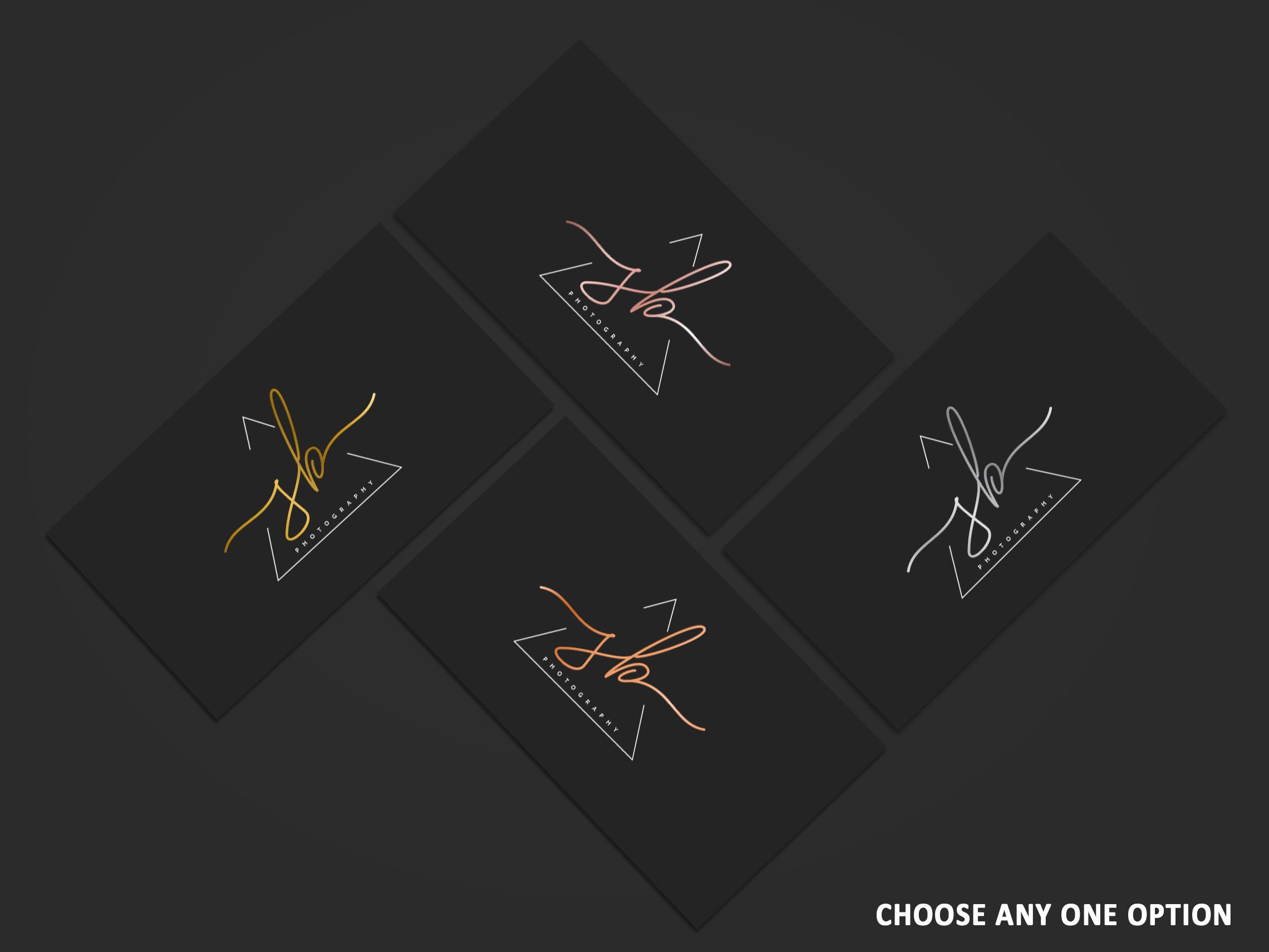 Premade Signature Logo Rose Gold Logo Signature Photography Logo Stamp ...