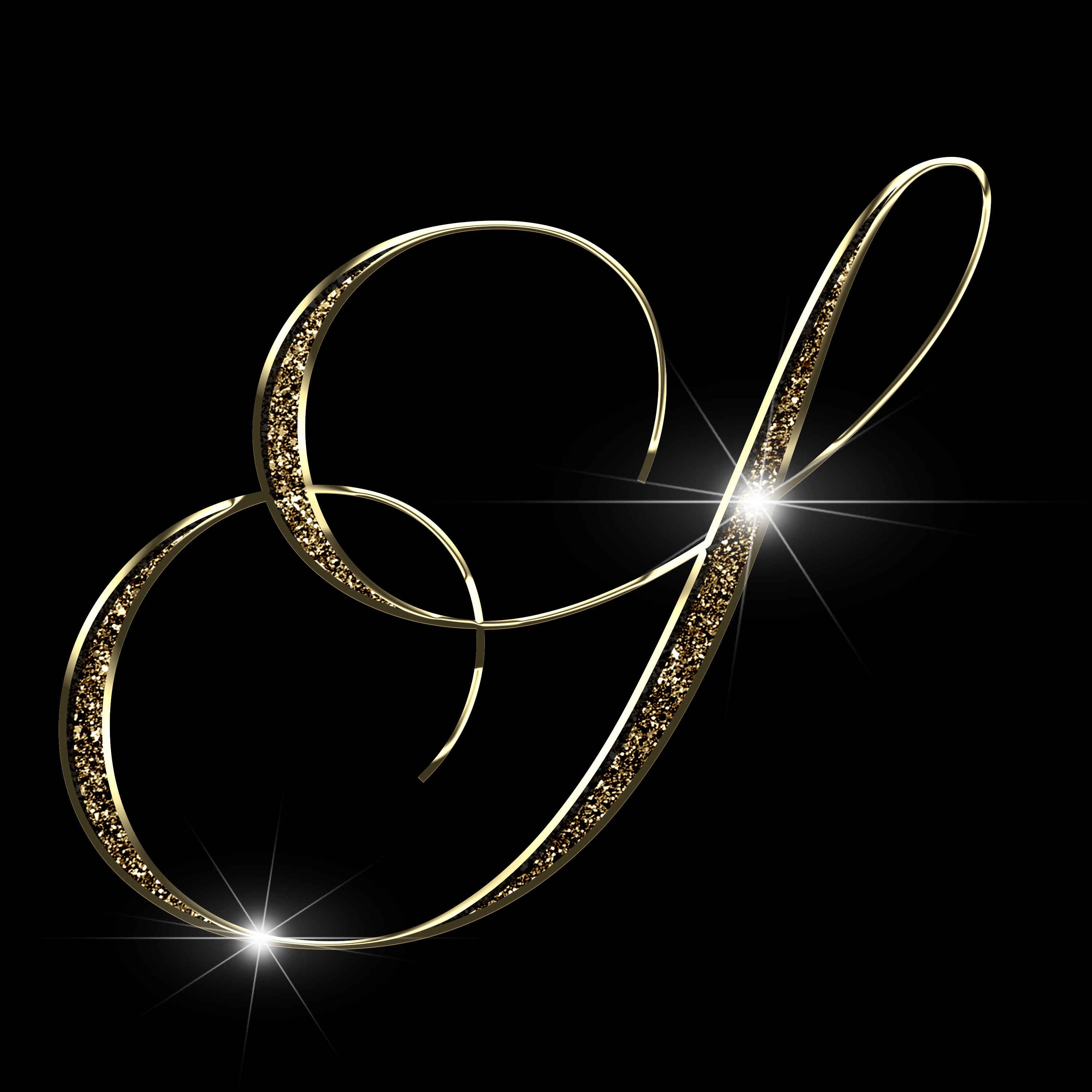 Gold Glitter Cursive Letters PNG, Sparkling Cursive, Bling, High Shine ...