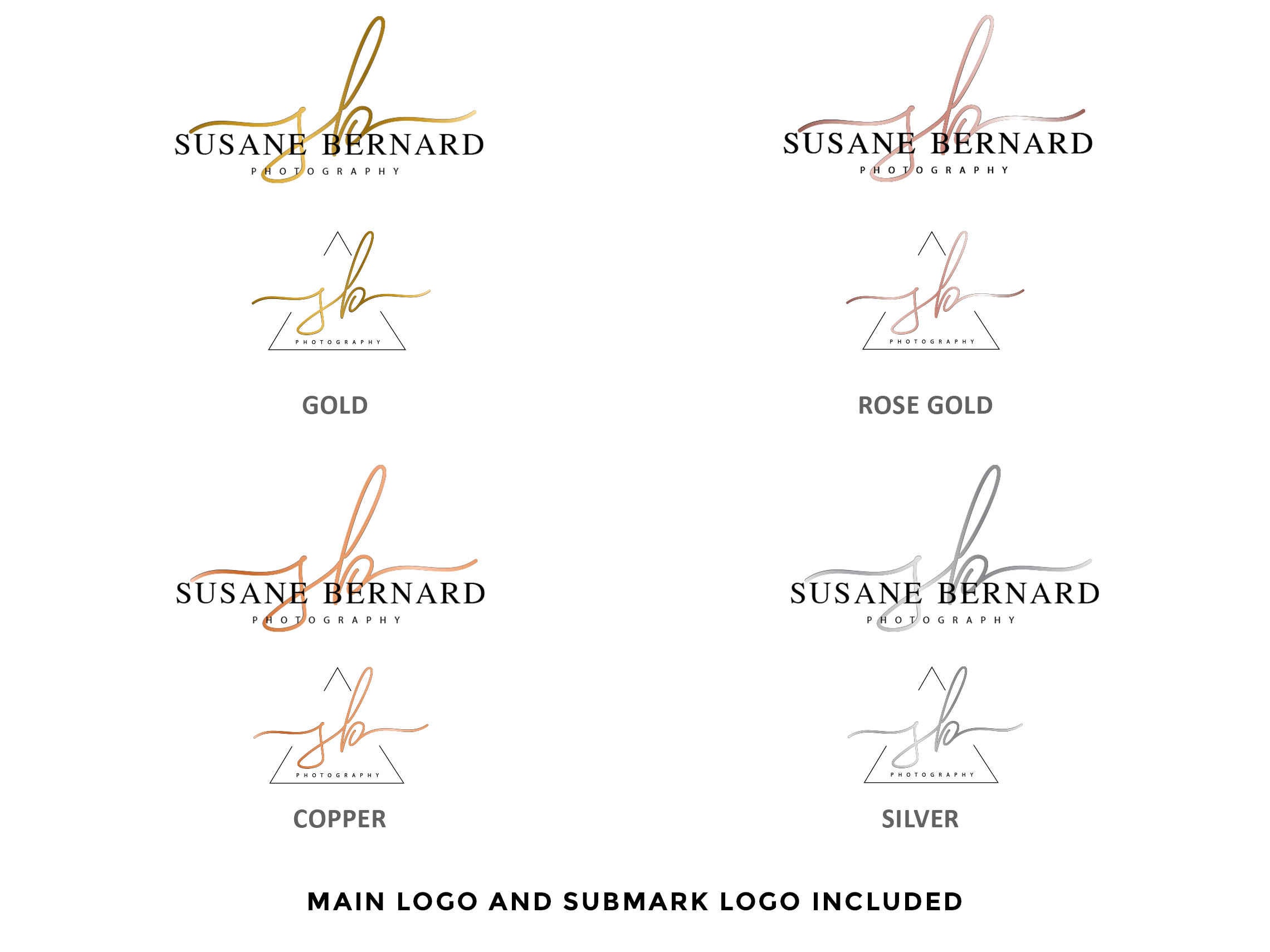 Premade Signature Logo Rose Gold Logo Signature Photography - Etsy