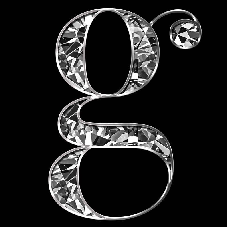 Diamond Alphabet, Alphabet Clipart, Silver Metallic Letters, Bling ...