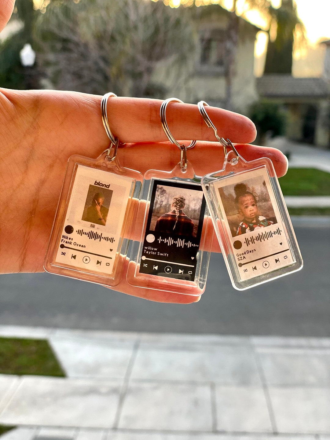 Custom Music Player Keychain Song Plaque Keychain Customized Song ...