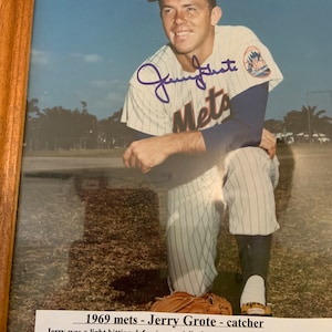 Jerry Grote Catcher 1969 NY Mets Signed Autograph 8 by 10 Photo - Etsy