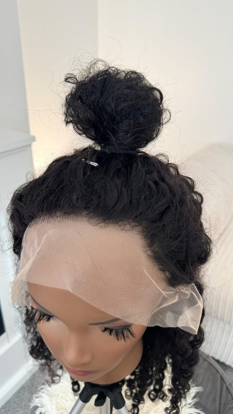 Curly Burmese Human Wig 100% Remy Hair 13x4 Flexible Lace Front 18 Inch ...