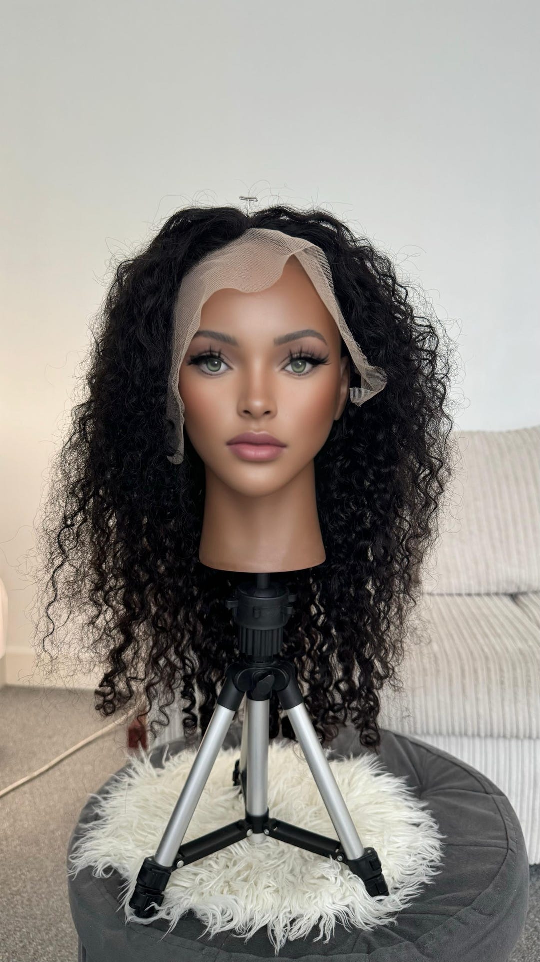 Curly Burmese Human Wig 100% Remy Hair 13x4 Flexible Lace Front 18 Inch ...
