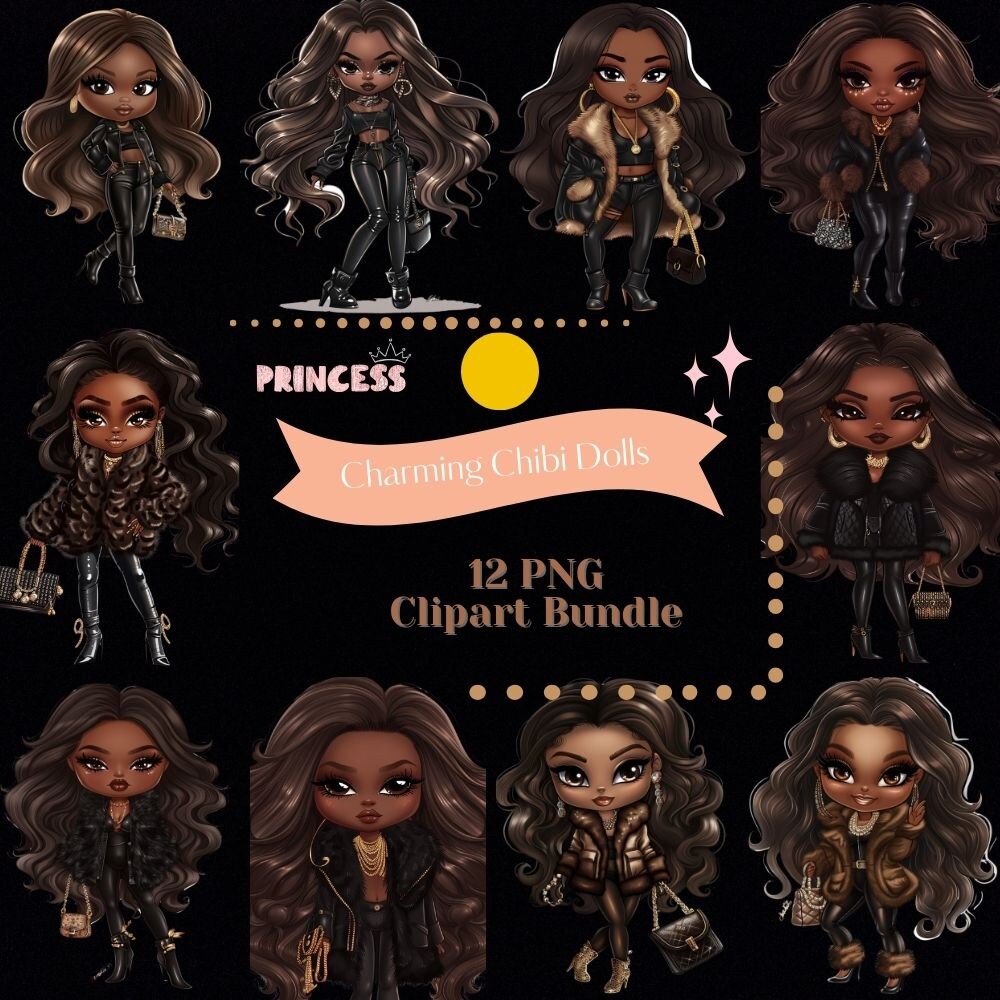 Chibi Doll Clipart, Chibi Doll Png, Chibi Girl Clipart,fashion Chibi ...