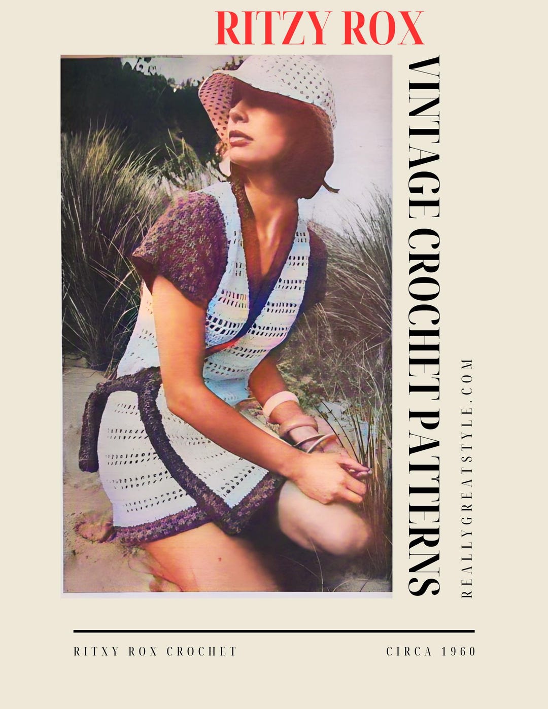 Vintage Crochet Wrap Dress Pattern PDF Download Circa 1960 Vintage ...