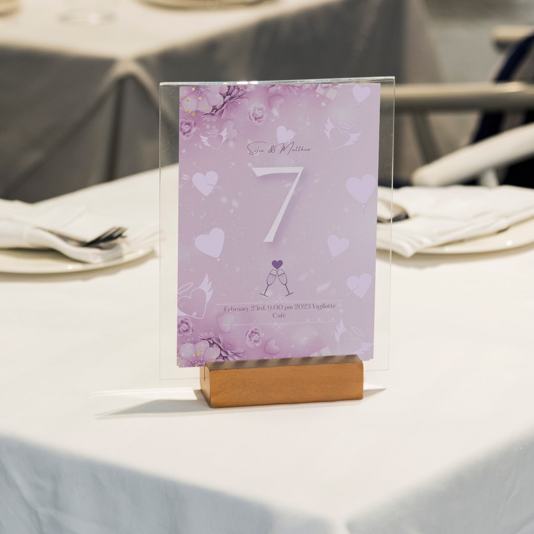 Table Number Design_14 Modern Wedding Table Number Editable Table ...