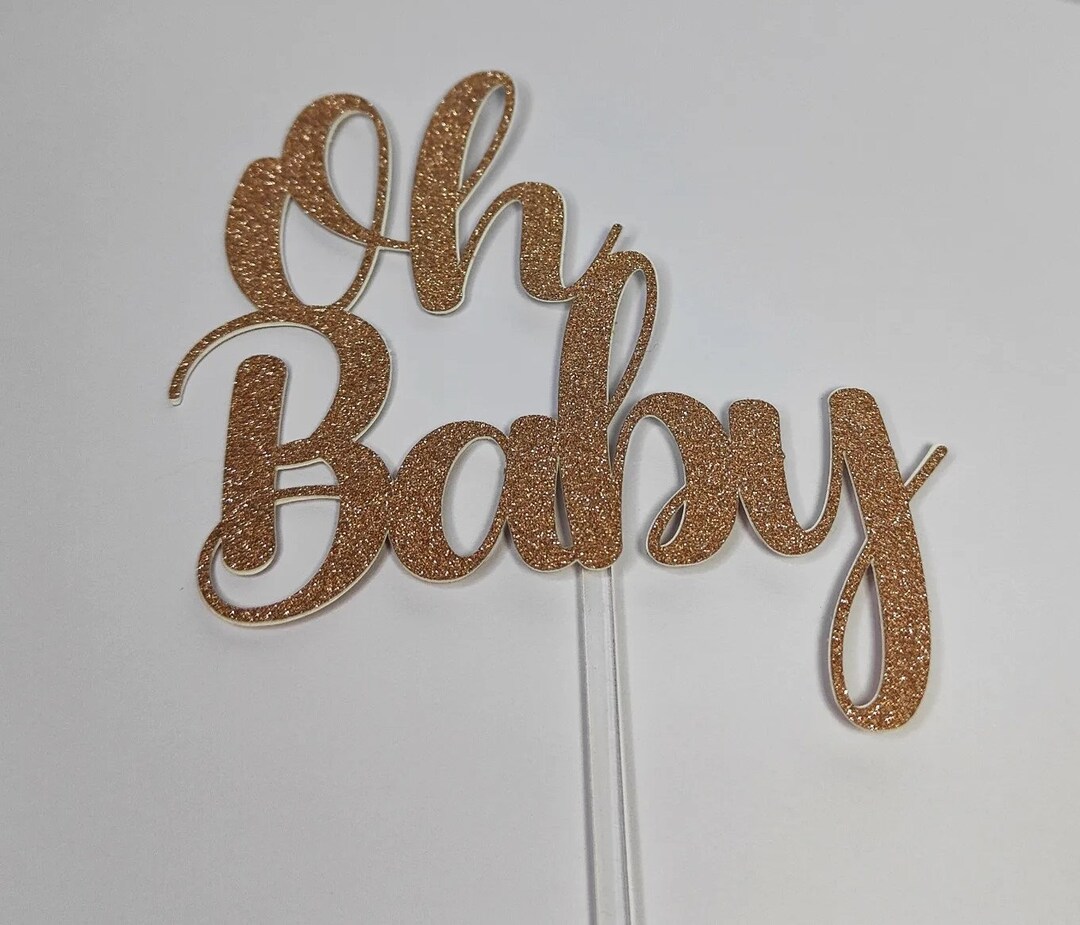 Oh Baby Cake Topper SVG File Cricut SVG File Oh Baby Baby Shower Cake ...