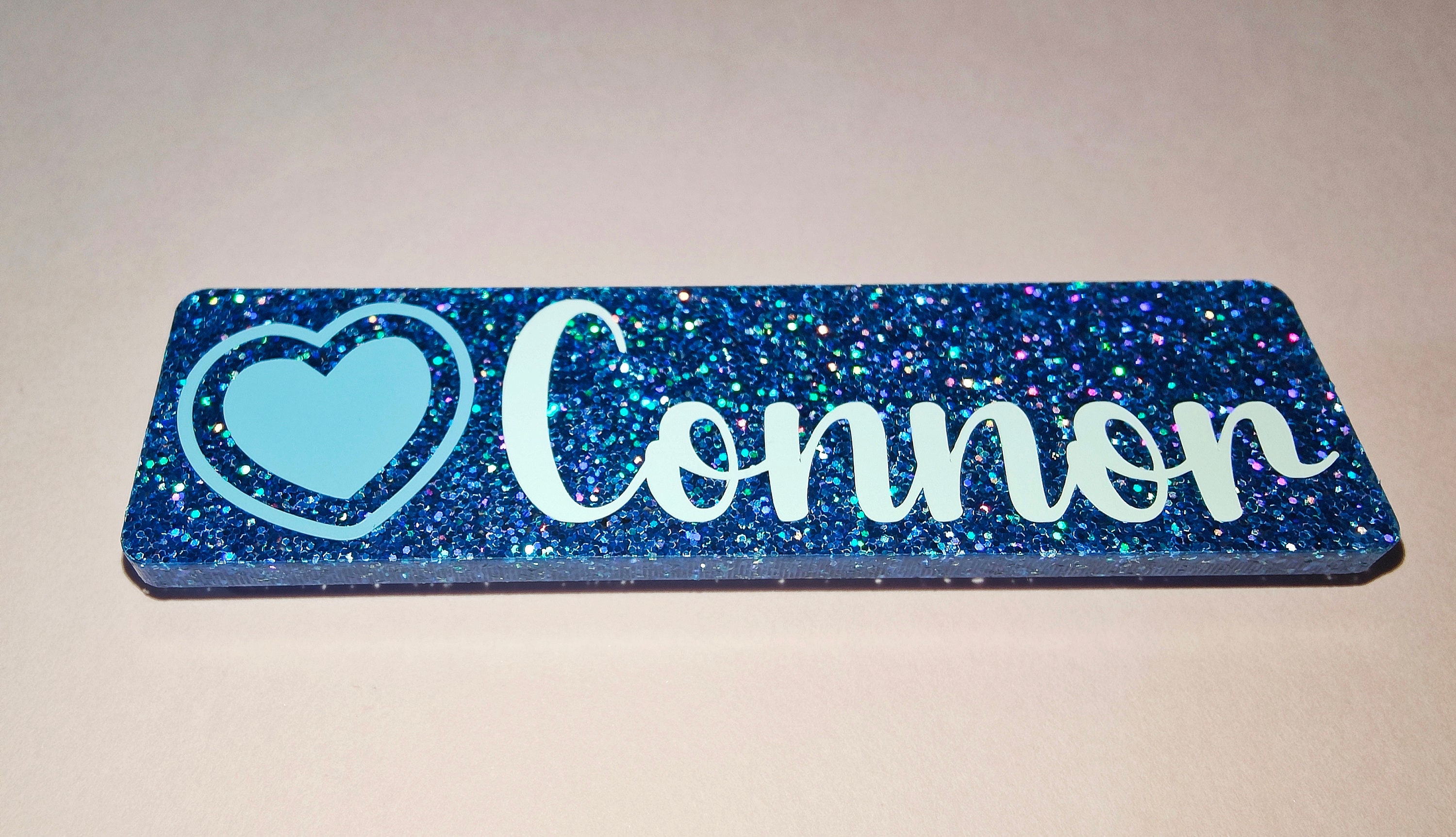 Personalised Acrylic Name Badge / Glitter Name Badge/ Magnet - Etsy ...