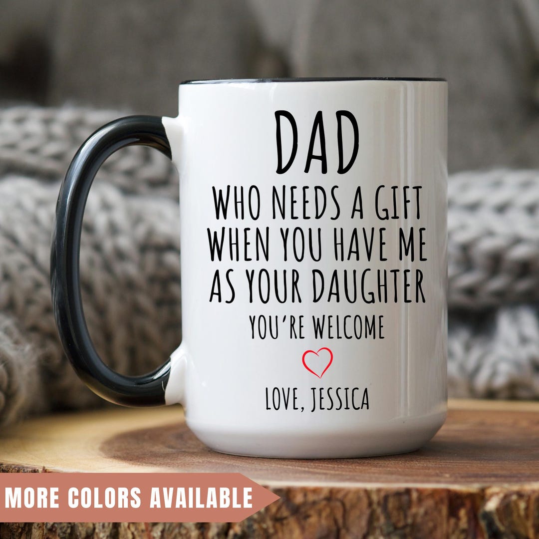 Personalized Dad Mug, Father Coffee Mug, Thanks for Teaching Me, Funny ...
