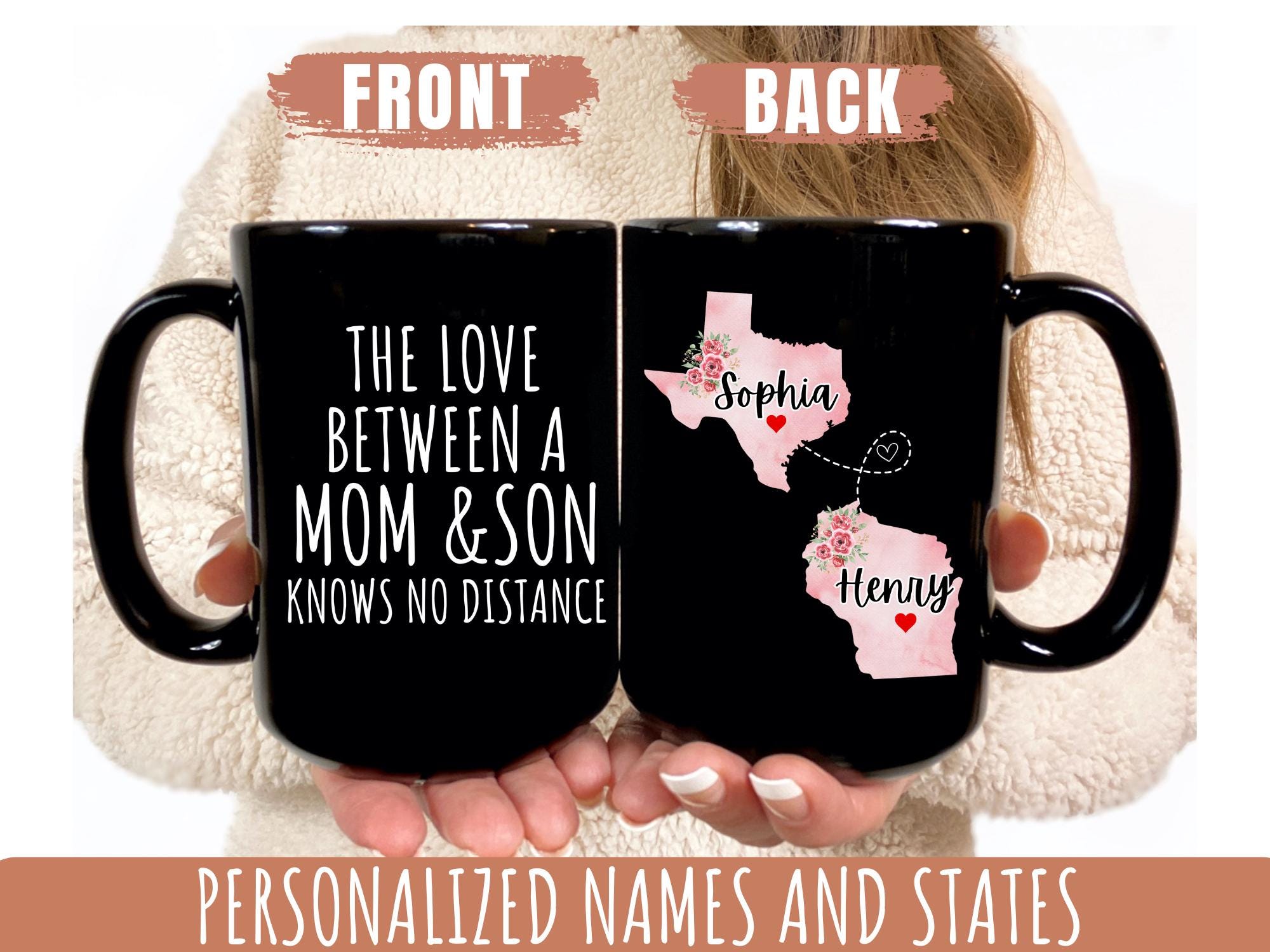 The Love Between Mom and Son Long Distance Mom Mug College Gift ...