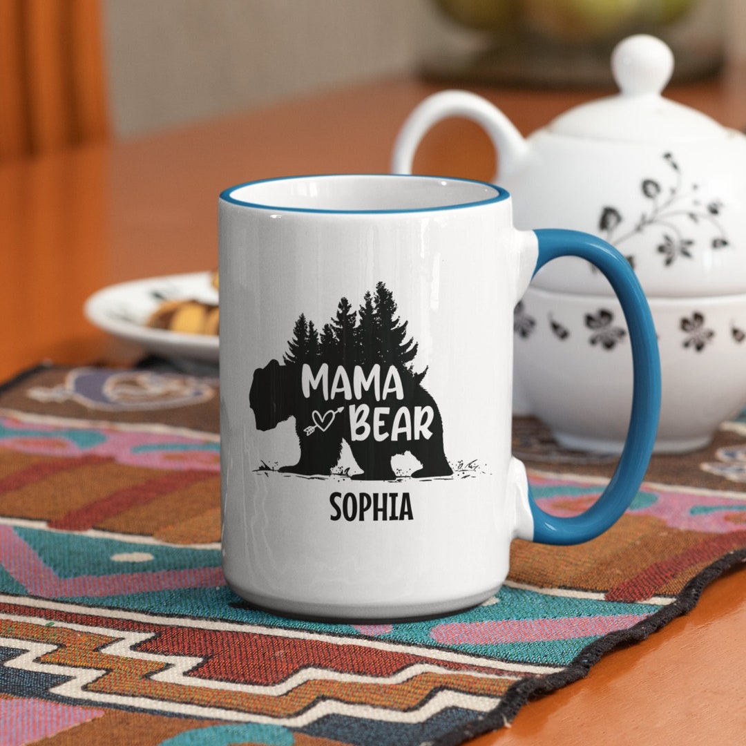 Coffee Mug, Mama Bear, New Mom Gift, Pregnancy Announcement, Mammy Mug ...