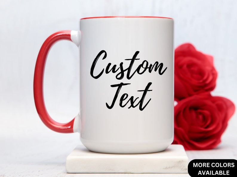 Customizable Coffee Cup, Personalize Text Mug With Your Words, Ceramic ...
