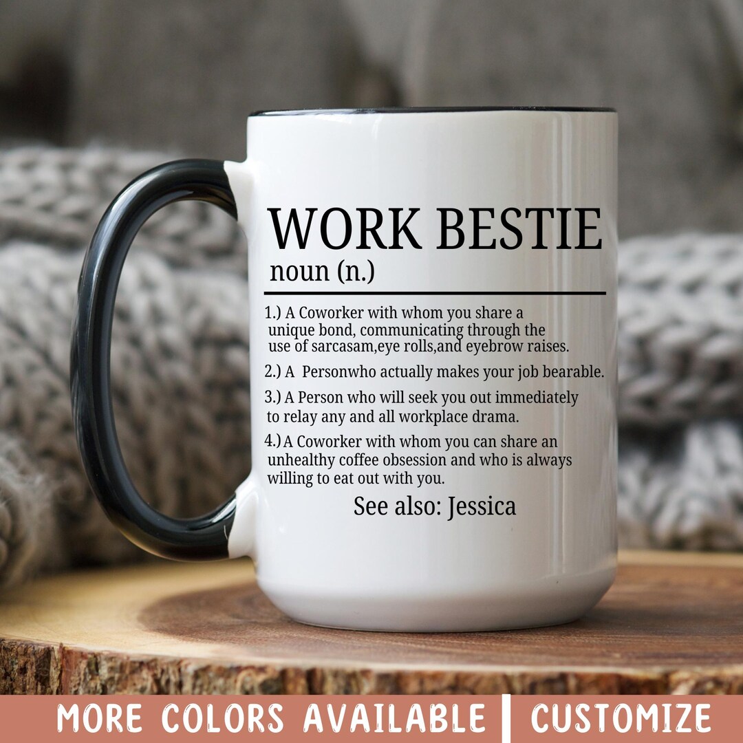 Personalized Work Bestie Mug,custom Work Bestie Cup,gift for Colleague ...