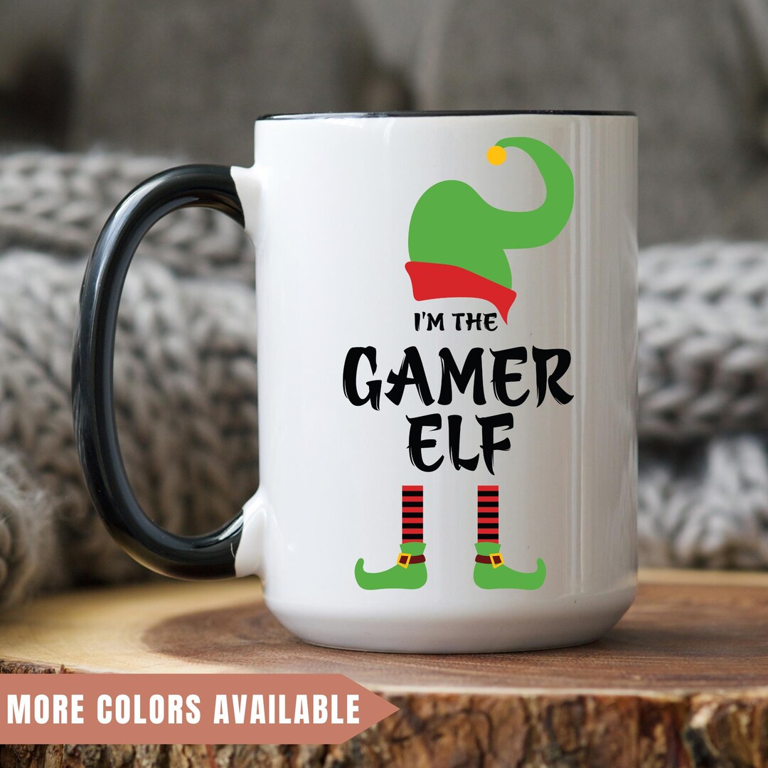 The Gamer Elf, the Gamer Elf Mug, the Gamer Elf Gift, Elf Christmas ...
