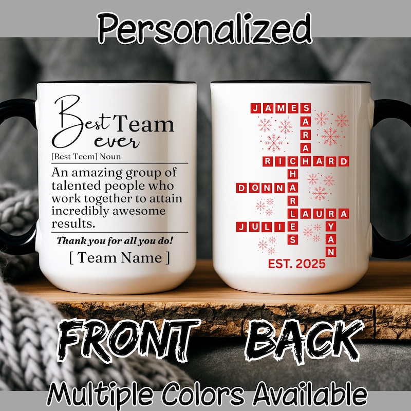 Personalized Work Team Mugs - Etsy