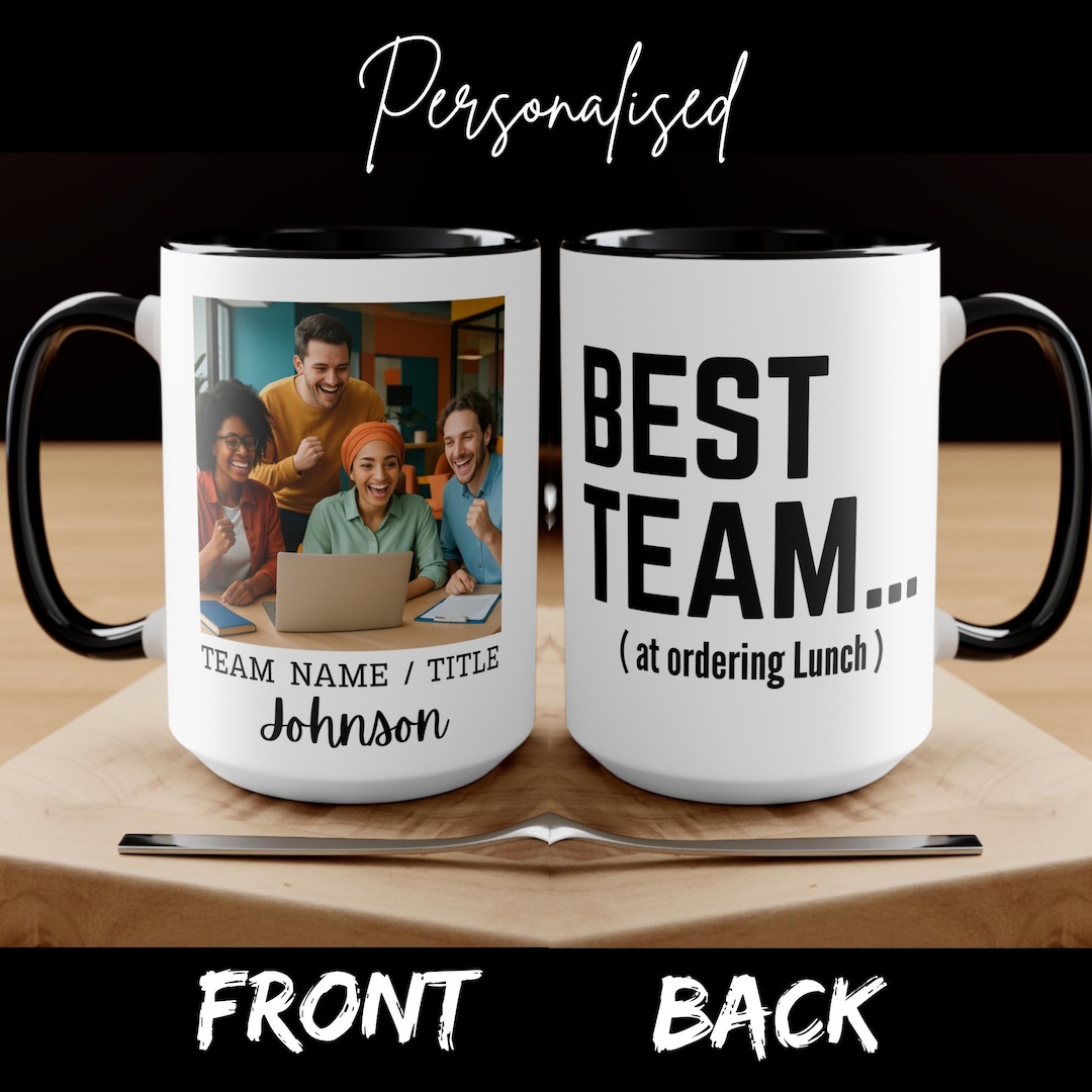 Funny Best Team Gifts, Personalized Photo Team Christmas Mug, Office ...