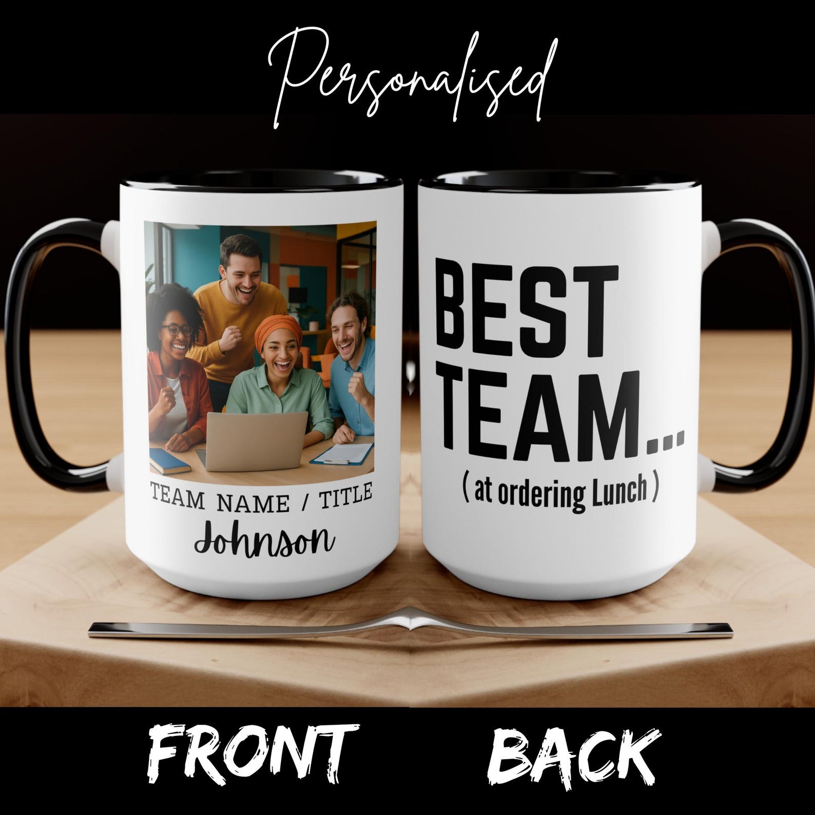 Funny Best Team Gifts, Personalized Photo Team Christmas Mug, Office ...