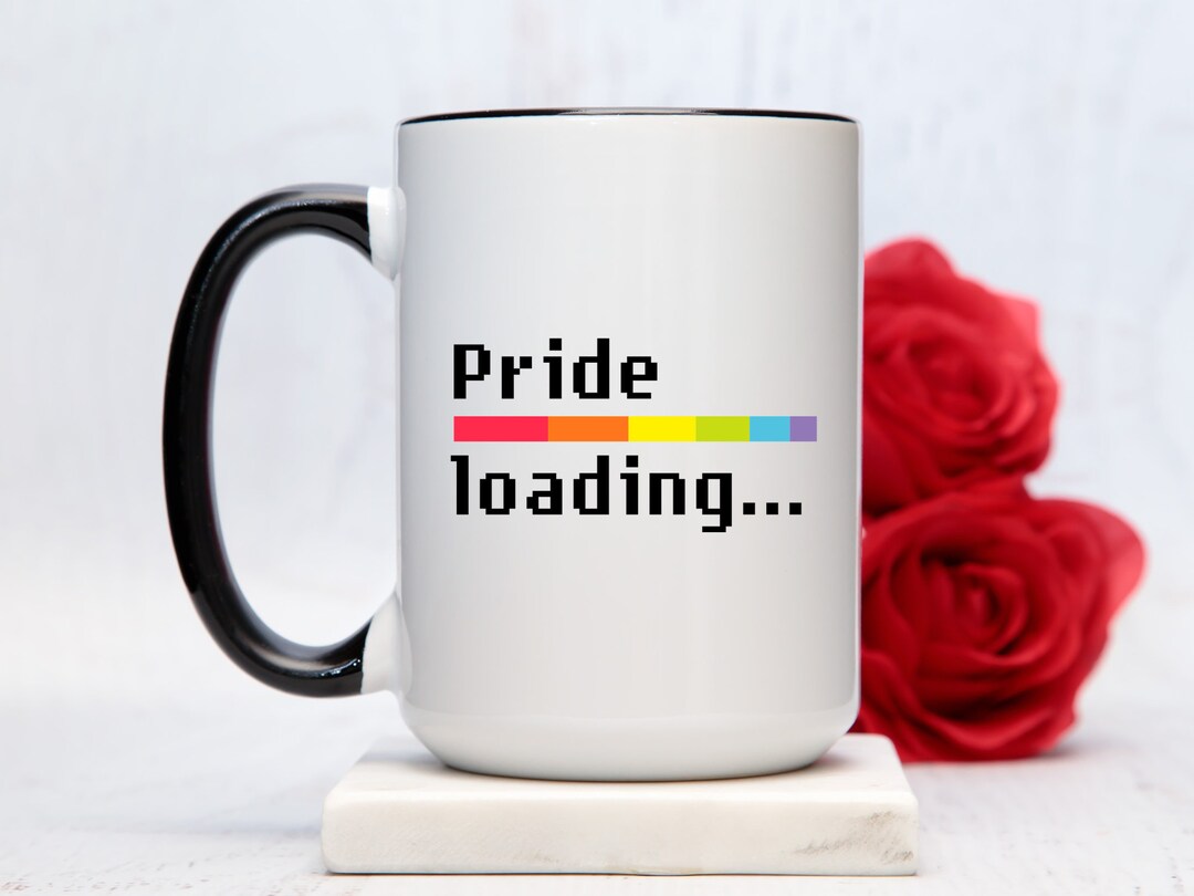 Pride Loading Mug, Gay Pride Mug, Gay Pride Coffee Mug, LGBTQ Mug ...