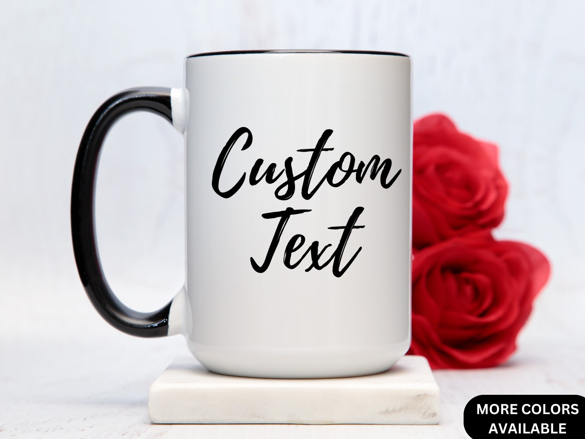 Customizable Coffee Cup, Personalize Text Mug With Your Words, Ceramic ...