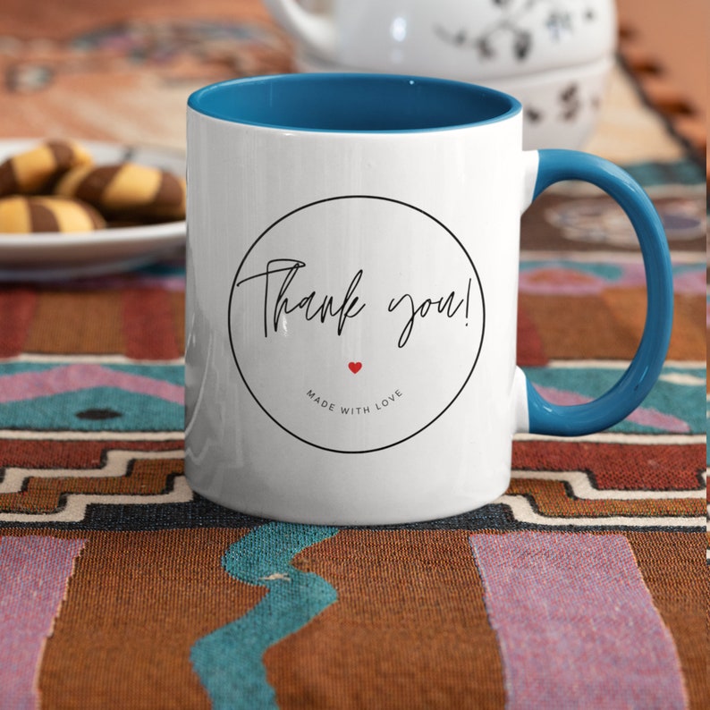 Thank You Thank You Mug Made With Love Thank You Christmas - Etsy