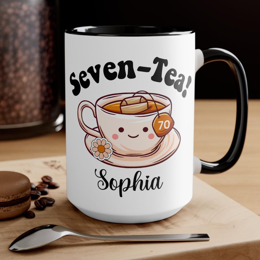 70th Birthday Gift, 70th Birthday Mug, Seven-tea Cup, For-tea Mug,funny ...