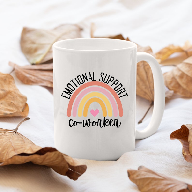 Emotional Support Coworker Mug, Work Bestie Gift, Coworker Bestie Mug ...