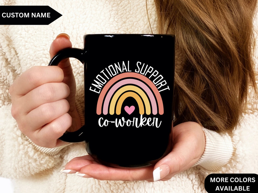 Emotional Support Coworker Mug, Work Bestie Gift, Coworker Bestie Mug ...