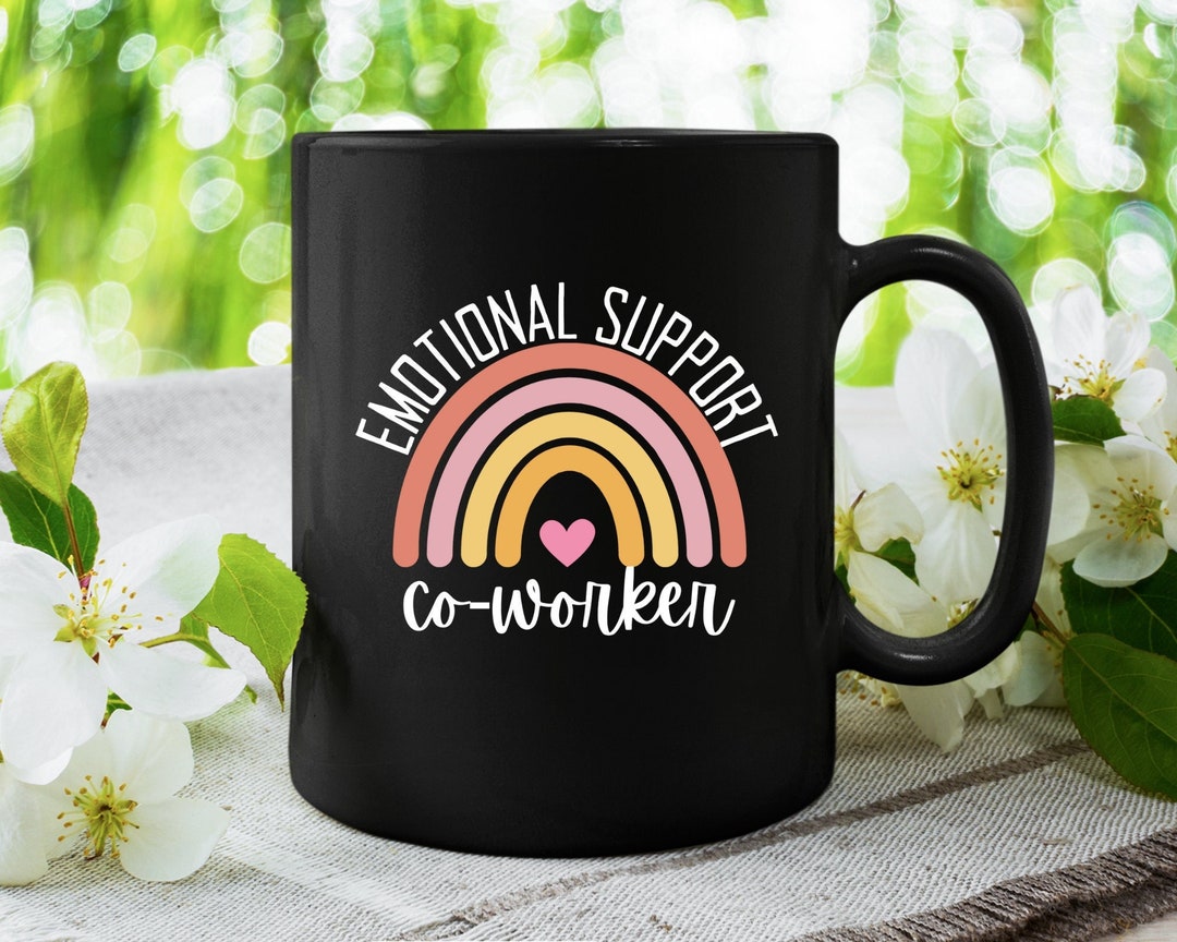 Emotional Support Coworker Mug, Work Bestie Gift, Coworker Bestie Mug ...