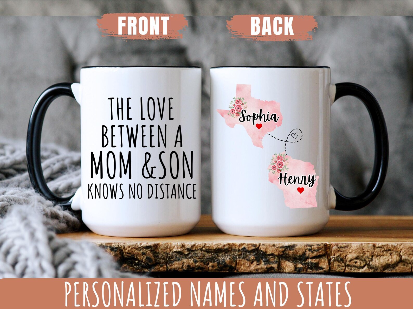 The Love Between Mom and Son Long Distance Mom Mug College Gift ...