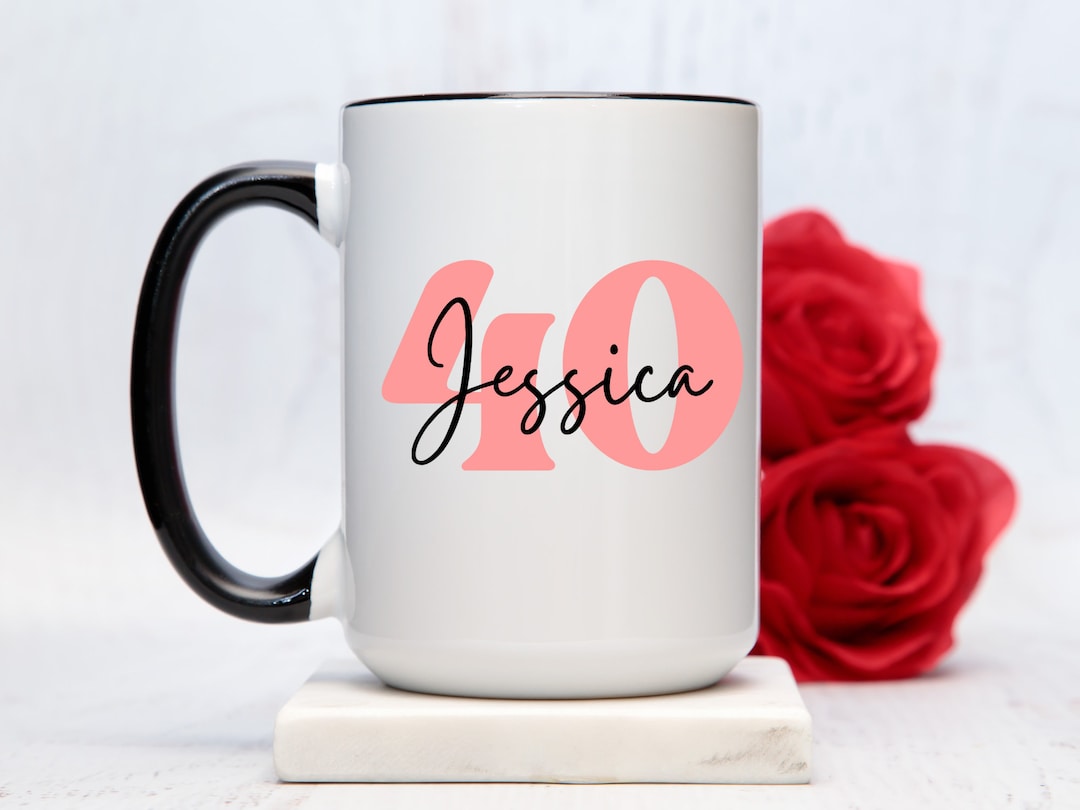 Personalized 40th Birthday Mug, 40th Birthday Gift for Her & Him, Happy ...