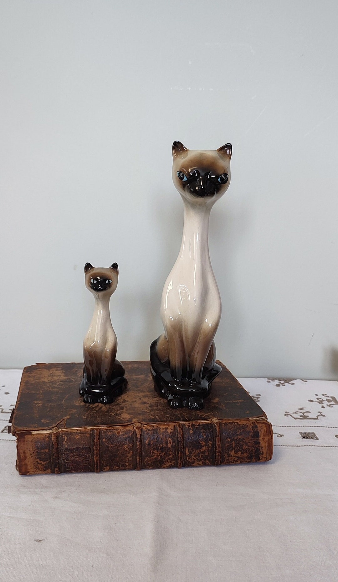 Trentham Pottery England Siamese Cat Figurines / Stamped to the Base ...