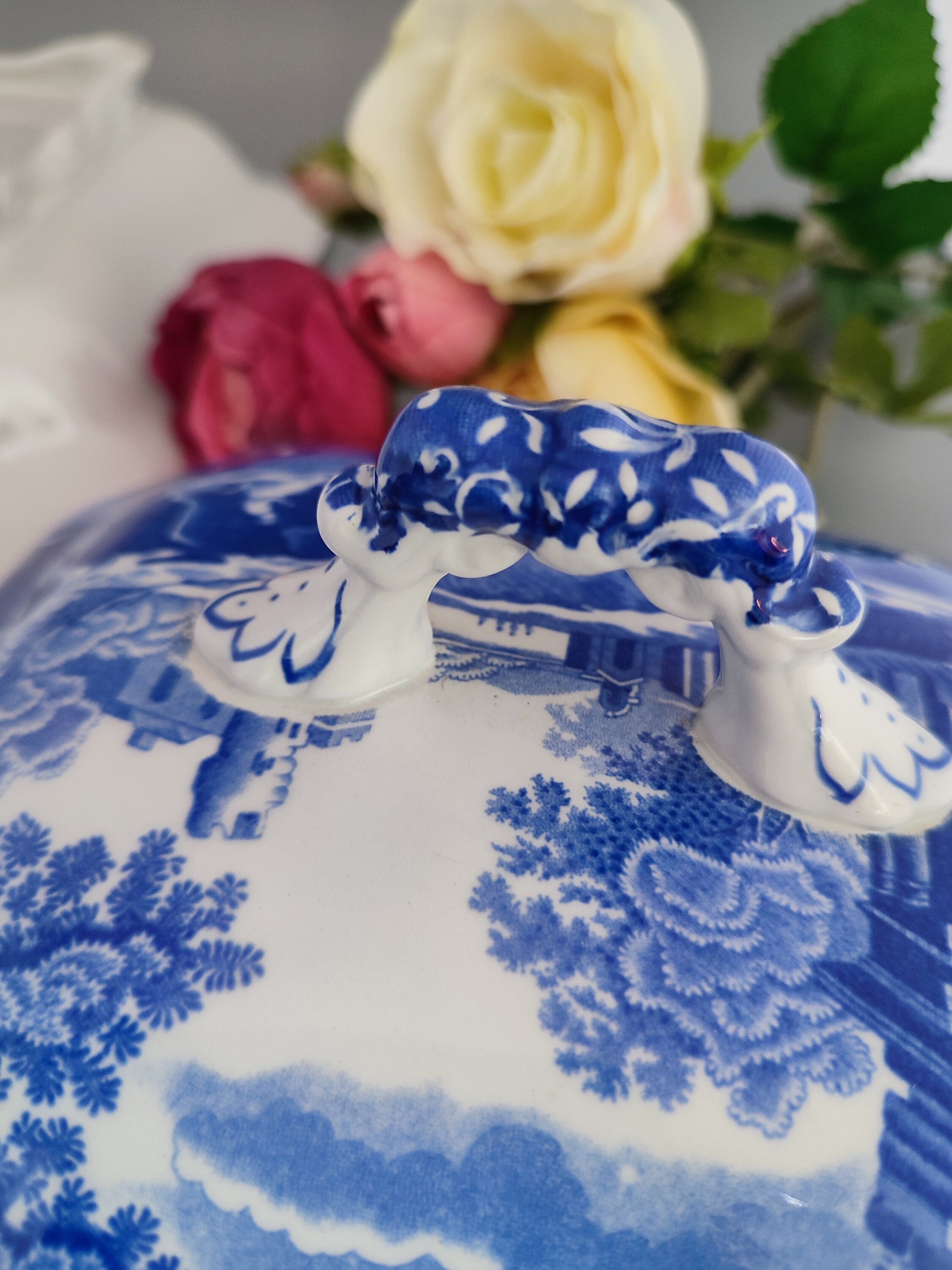 Spode Blue Italian Large Rectangular Vegetable Tureen / - Etsy