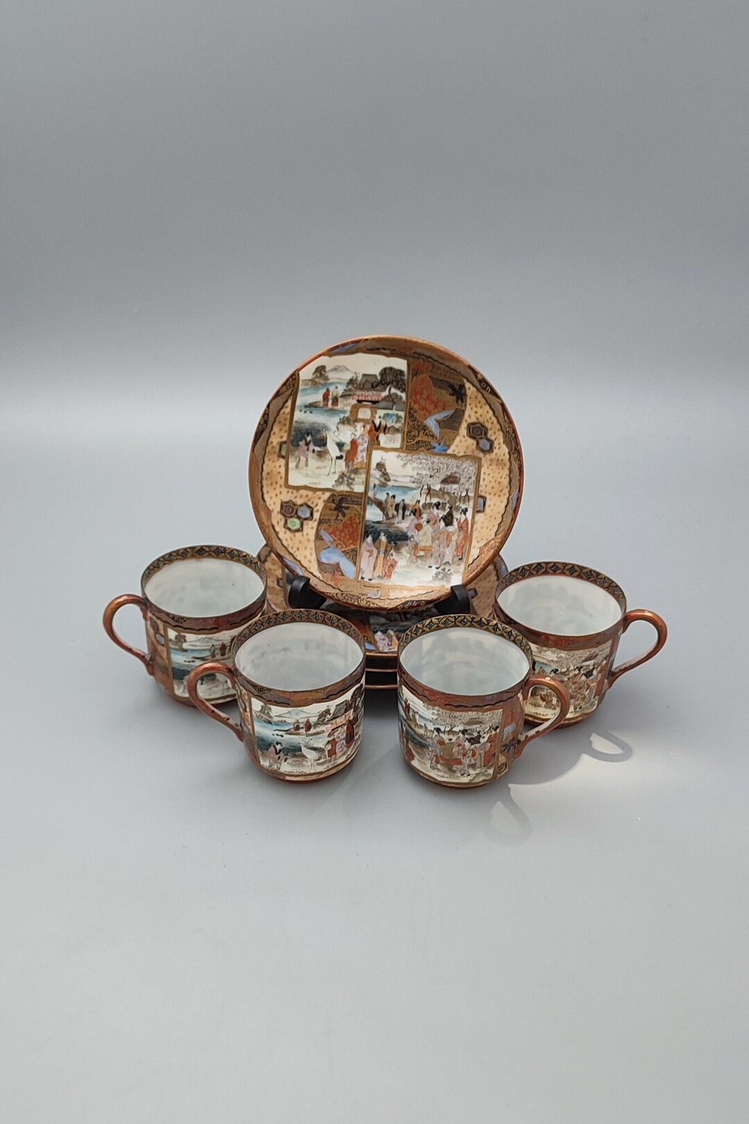 Japanese Eggshell Coffee Set / Early 20th Century / Set of 4. - Etsy