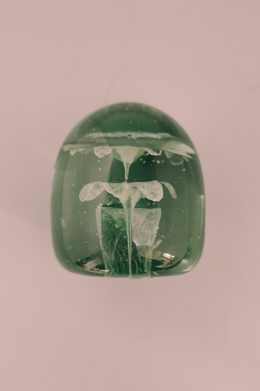 Antique Victorian Dump the End of a Day Green Glass Paperweight ...