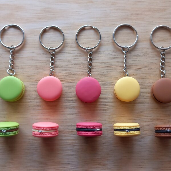Macaron Keychain - Etsy