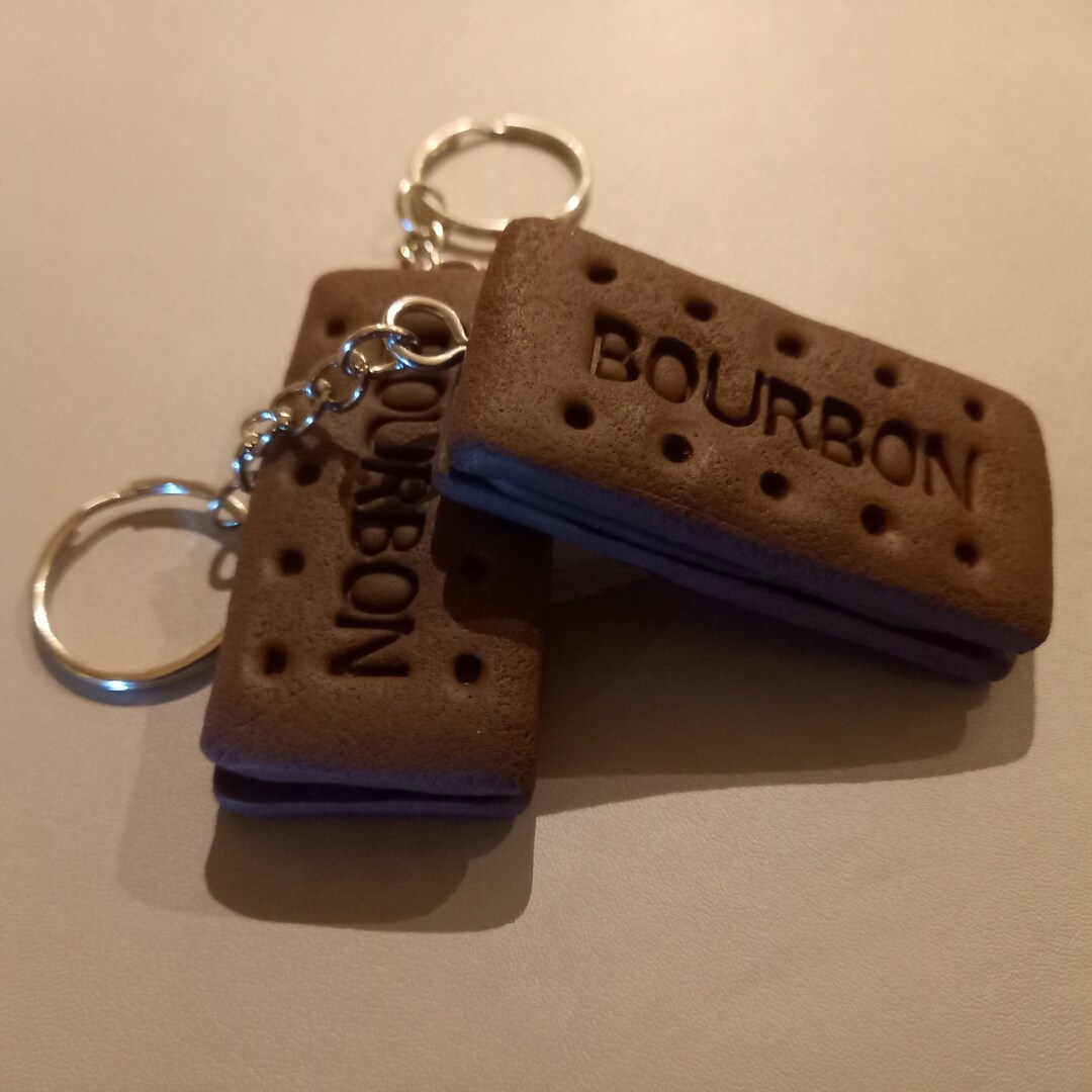 Realistic Chocolate Bourbon Biscuit Polymer Clay Keyring / - Etsy