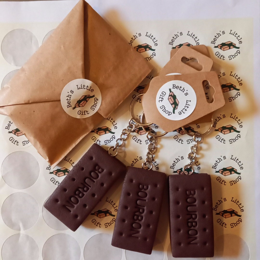 Realistic Chocolate Bourbon Biscuit Polymer Clay Keyring / Keychain - Etsy