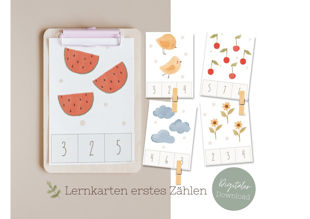 Numbers Bracket Cards to Print Out Learn to Count Flashcards - Etsy