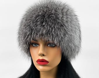 Rex Rabbit & Silver Fox Fur Hat gray-graphite - Etsy