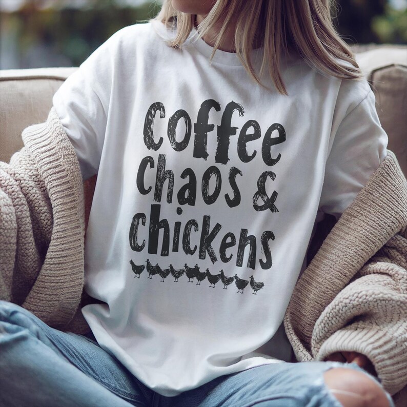 Coffee Chaos Chicken PNG: Farmhouse Clipart for Sublimation - Etsy