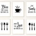 Funny Kitchen Wall Prints, Kitchen Wall Art Set of 9, Kitchen ...