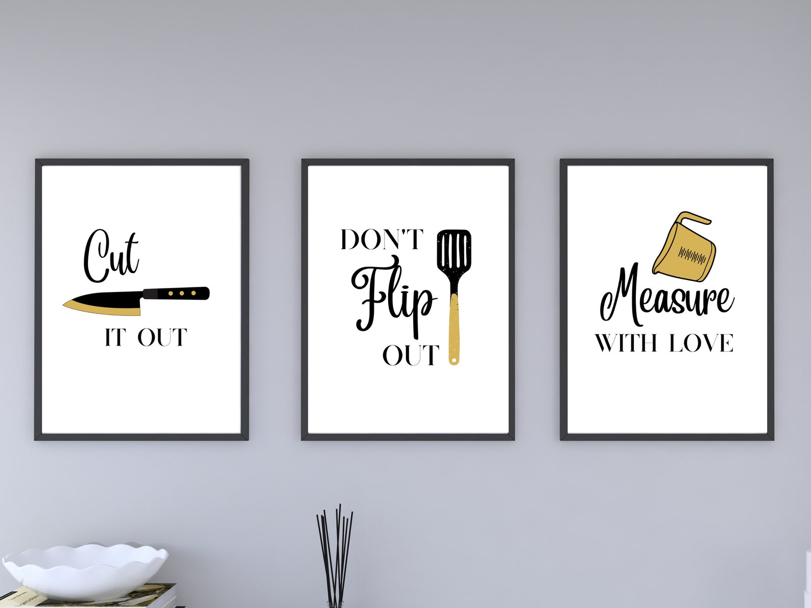 Funny Kitchen Wall Prints, Kitchen Wall Art Set of 9, Kitchen ...