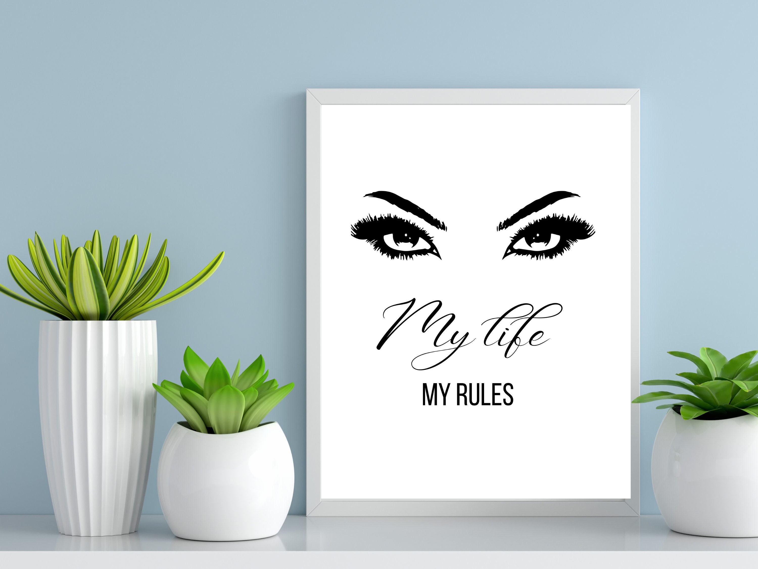 My Life My Rules Printable Wall Art, Inspirational Quote Print ...