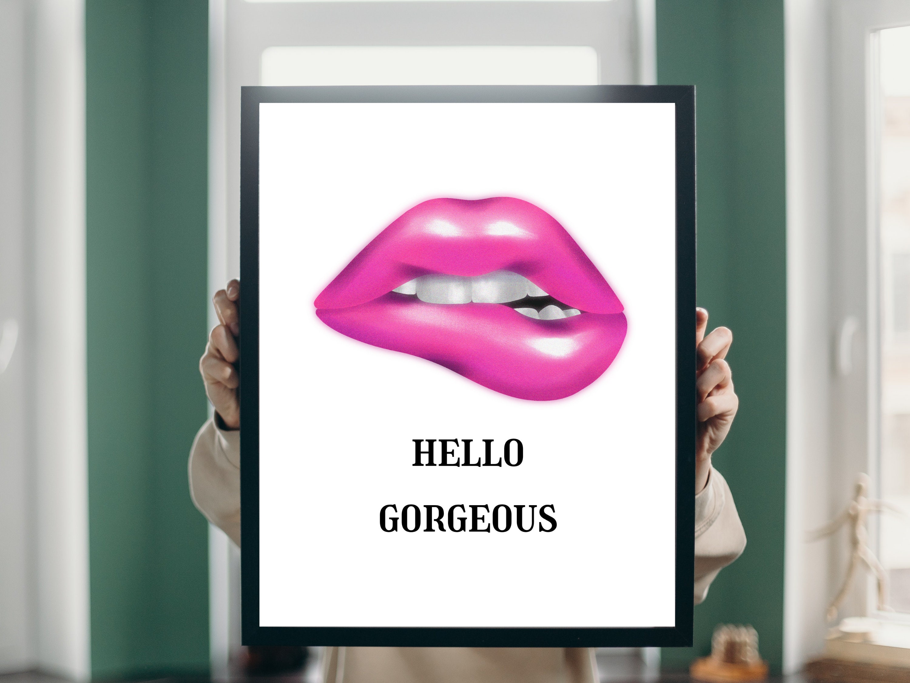 Hello Gorgeous Print, Hello Gorgeous Poster, Hey Gorgeous, Wall Art ...