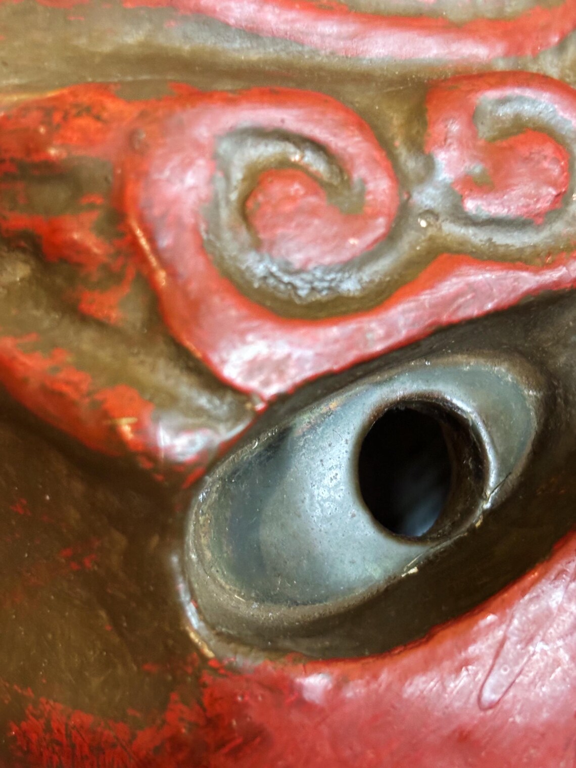 Antique Japanese Tengu Demon Mask - Vintage Noh Theater Yokai Mask ...