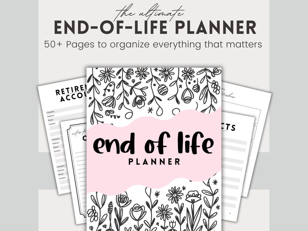 End of Life Planner Printable Just in Case Death Binder Estate Planning ...
